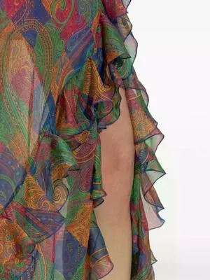 Etro Paisley-pattern Maxi Dress - Blue