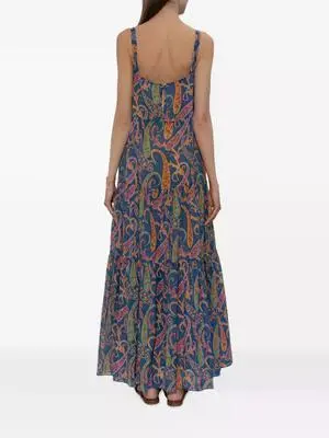 Etro Paisley-pattern Maxi Dress - Blue