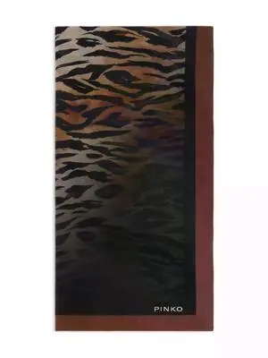 Pinko Animal-print Scarf - Black