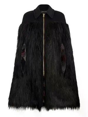 Roberto Cavalli Faux-fur Zip-up Cape