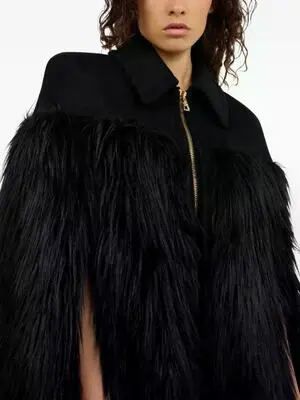 Roberto Cavalli Faux-fur Zip-up Cape