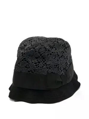 Dolce & Gabbana Lace-overlay Bucket Hat - Black
