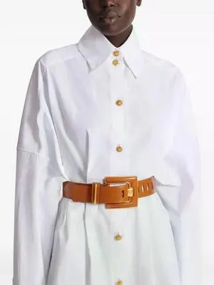Balmain Anthem Leather Belt - Brown
