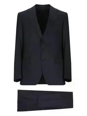 Caruso Single-breasted Suit - Blue