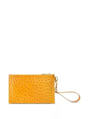 Roberto Cavalli Textured Clutch Bag With Wristlet Handle - Orange