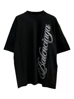 Balenciaga Logo-detail T-shirt - Black