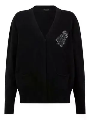 Roberto Cavalli Floral-applique Cardigan