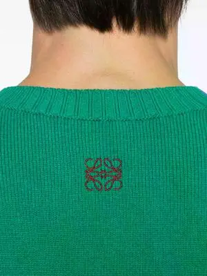 Loewe Colour-block Knitted Sweater - Green