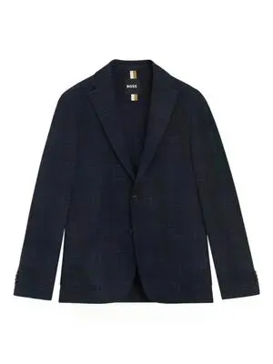 BOSS Check Single-breasted Blazer