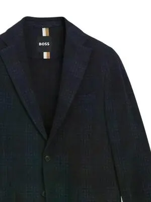 BOSS Check Single-breasted Blazer