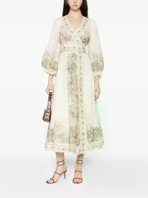 Zimmermann Floral Print V-neck Dress