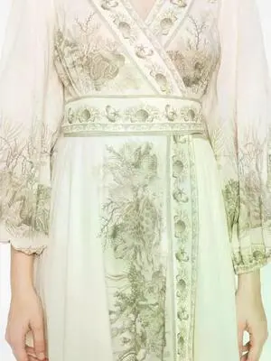 Zimmermann Floral Print V-neck Dress