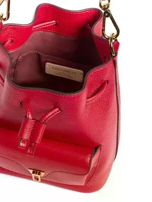 COCCINELLE Beat Generation Grained-leather Bucket Bag - Red