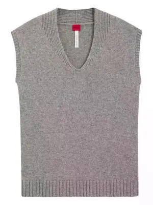 Hugo Knitted V-neck Vest - Grey