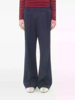 Valentino Garavani Logo-patch Side-bands Track Pants - Blue
