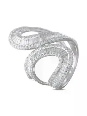 LB EXCLUSIVE Diamond And 14k White Gold Ring - Silver