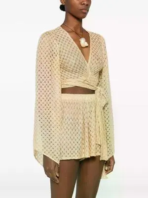Missoni Raschel Knit Cropped Top - Yellow