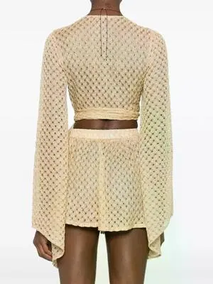 Missoni Raschel Knit Cropped Top - Yellow