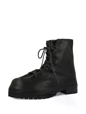 424 Marathon Laced Zip-up Boots - Black