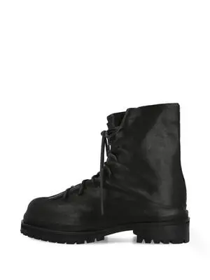 424 Marathon Laced Zip-up Boots - Black