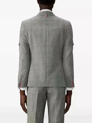 Thom Browne Prince Of Wales Fresco Wool Sport Coat With Armbands