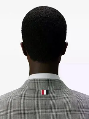 Thom Browne Prince Of Wales Fresco Wool Sport Coat With Armbands