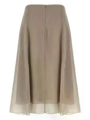 Brunello Cucinelli Circle Semi-transparent Skirt
