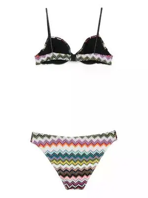 Missoni Zigzag-pattern Bikini - Black