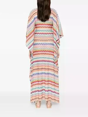 Missoni Chevron V-neck Maxi Dress - Neutrals