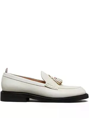 Thom Browne Pebble Grain Leather Tassel Loafers - Neutrals