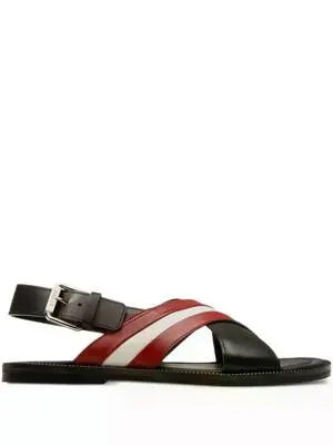 Bally Crossover Leather Sandals - Black