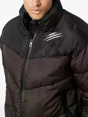PLEIN SPORT Claw-print Quilted Jacket - Brown
