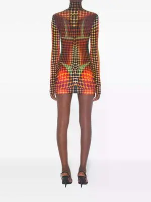 JEAN PAUL GAULTIER Long-sleeve Dots Mesh Top - Yellow