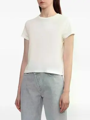 AGOLDE Adine Shrunken T-shirt - Neutrals