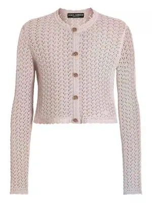 Dolce & Gabbana Crochet Knit Cropped Jacket