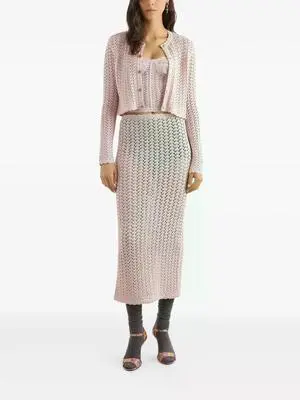 Dolce & Gabbana Crochet Knit Cropped Jacket