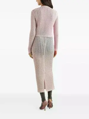 Dolce & Gabbana Crochet Knit Cropped Jacket