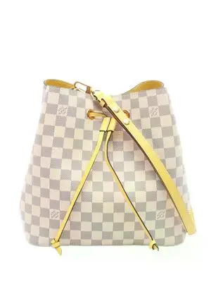 LOUIS VUITTON 2019 Damier Azur Neonoe Mm Bucket Bag - White