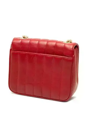 Saint Laurent Small Lambskin Monogram Vicky Chain Crossbody Bag - Red