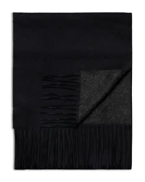 Eton Two Face Cashmere Scarf - Navy