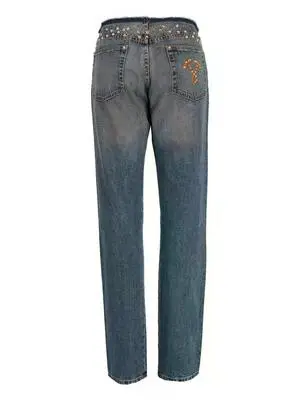VOYAGE ET CIE Gem Embellished Straight Leg Jeans