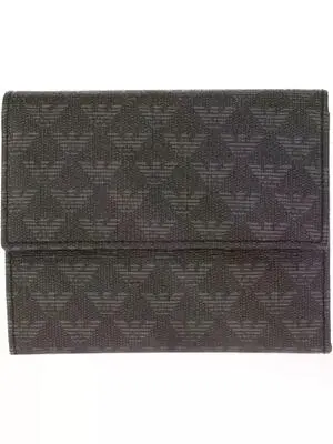 Emporio Armani Fold Over Wallet - Grey