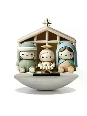 LINEE RECANATI Crib Presepe Figure Stand - Neutrals