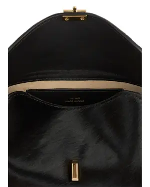 TOTEME T Lock Mini Calf Hair Clutch - Black