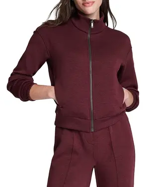 Spanx Airessentials Brushed Zip-up Jacket - Cassis Heather