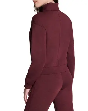 Spanx Airessentials Brushed Zip-up Jacket - Cassis Heather