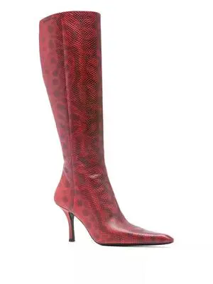 ALEXANDER WANG Snakeskin-effect Knee-high Boots