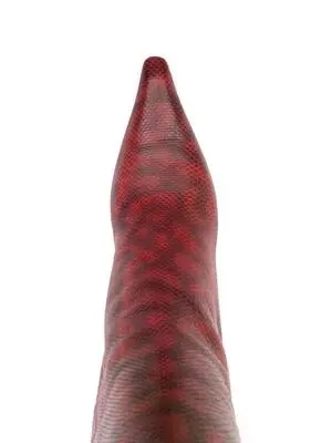 ALEXANDER WANG Snakeskin-effect Knee-high Boots