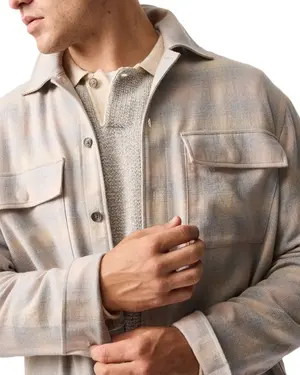 Rodd & Gunn Grey Town Button Front Overshirt - Ash