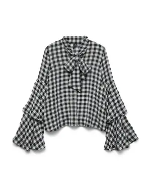 Vero Moda Sia Long Sleeve Flounce Top